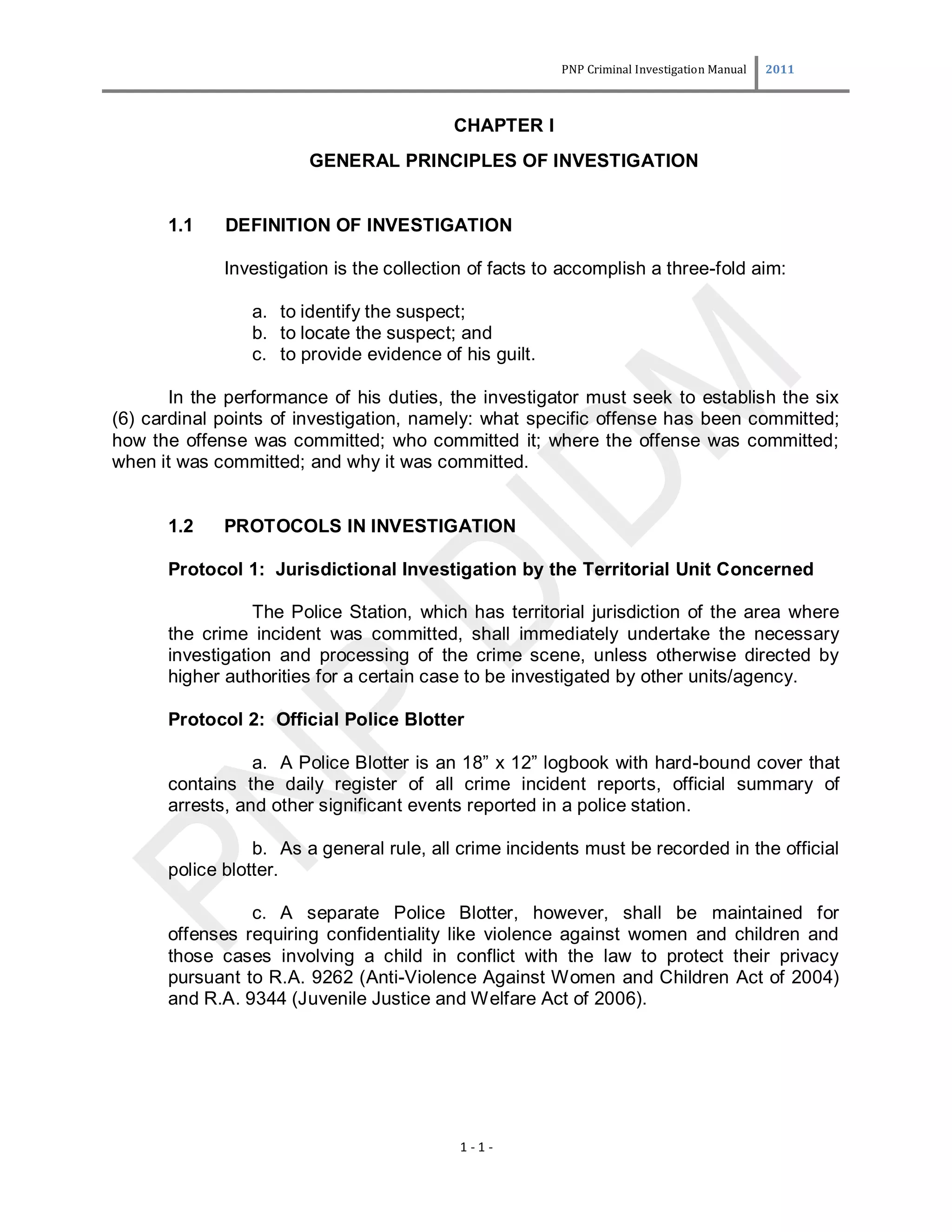 Criminal investigation manual | PDF