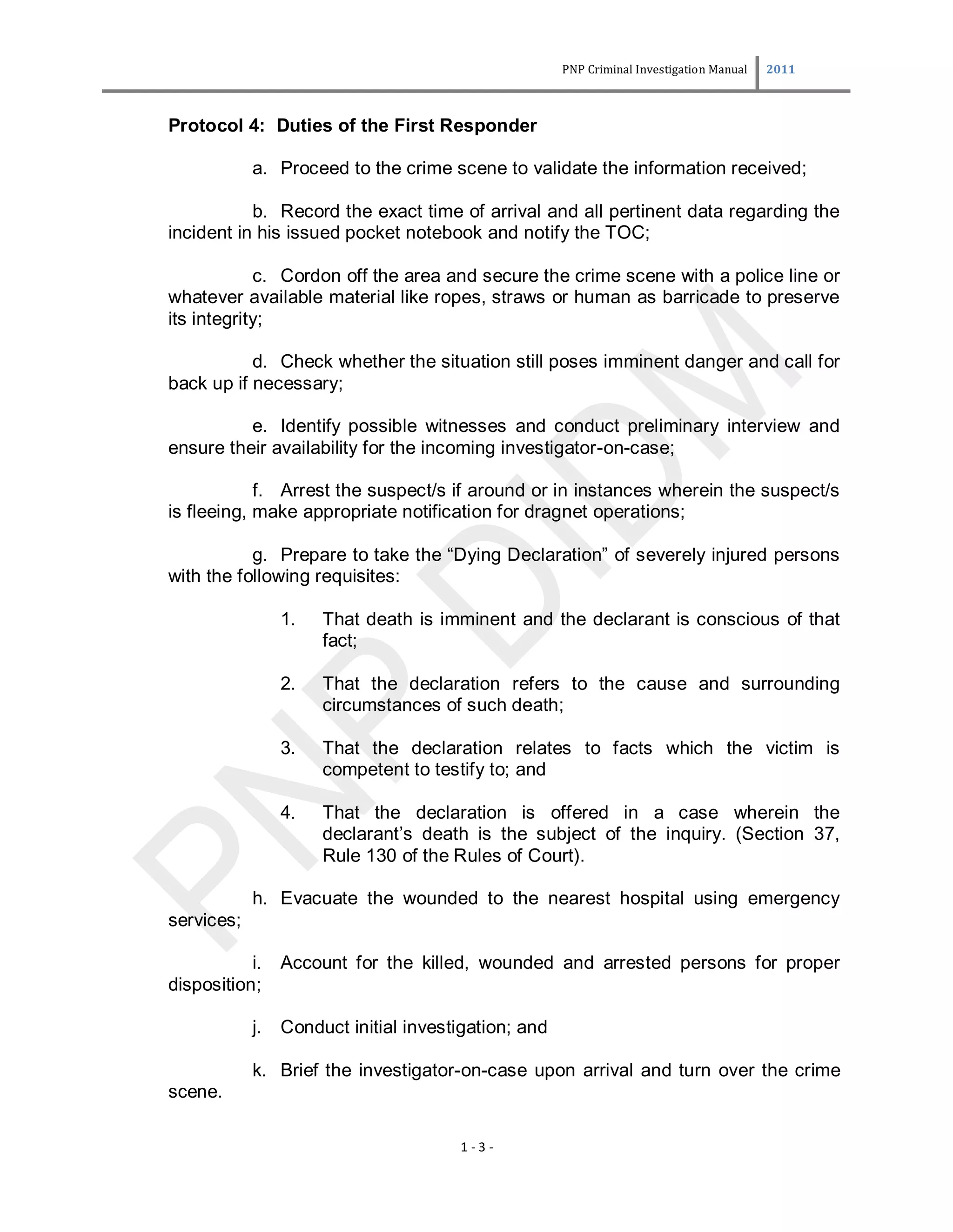 Criminal investigation manual | PDF