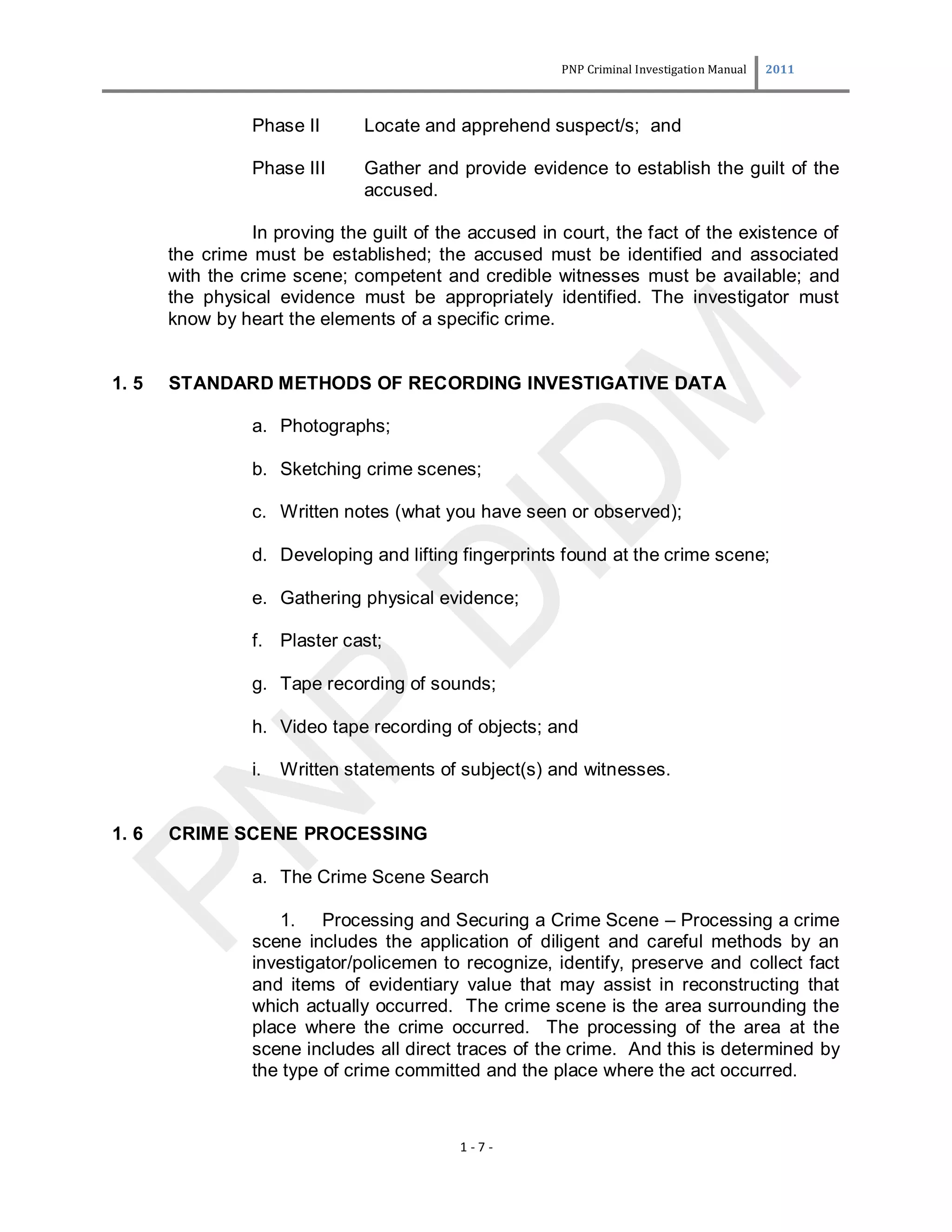 Criminal investigation manual | PDF