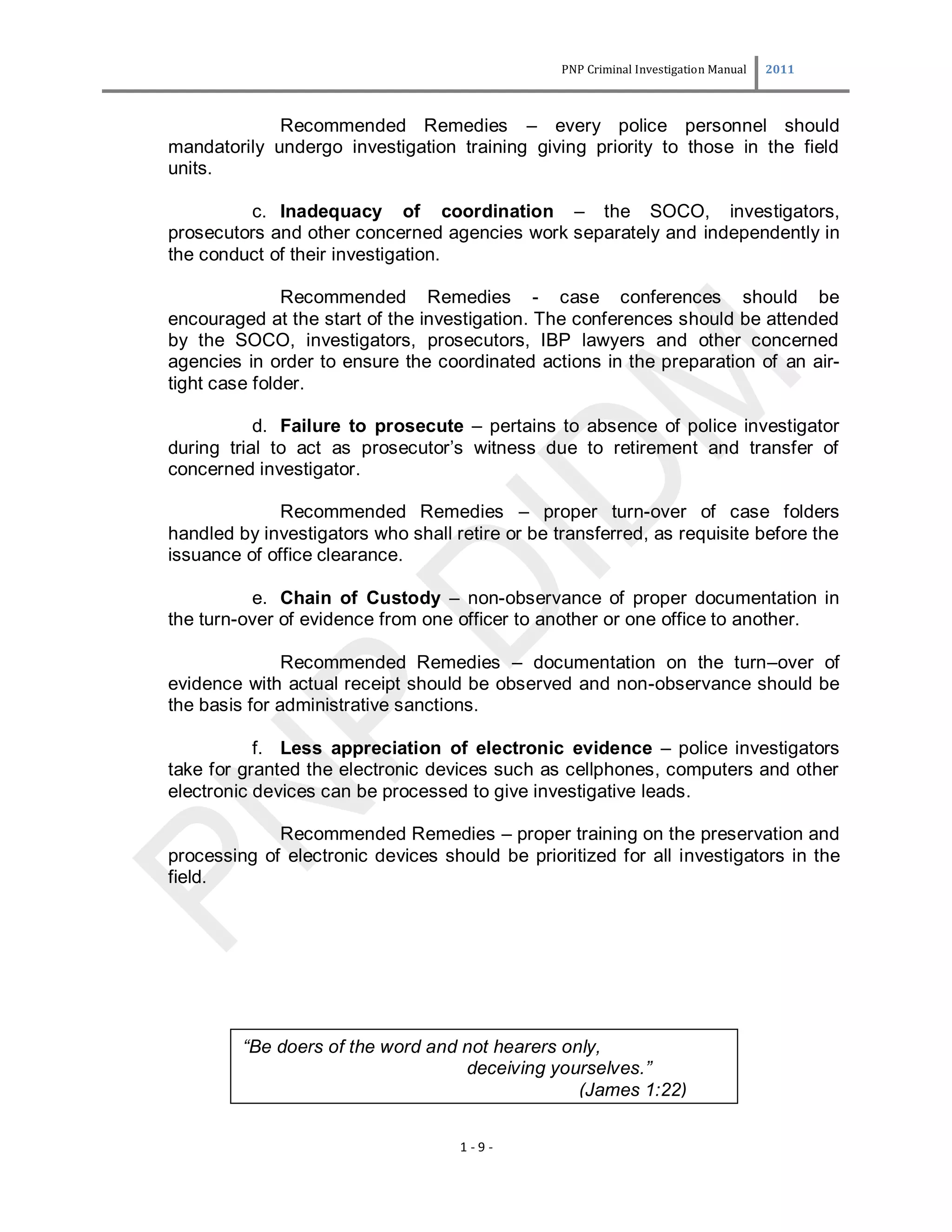 Criminal investigation manual | PDF