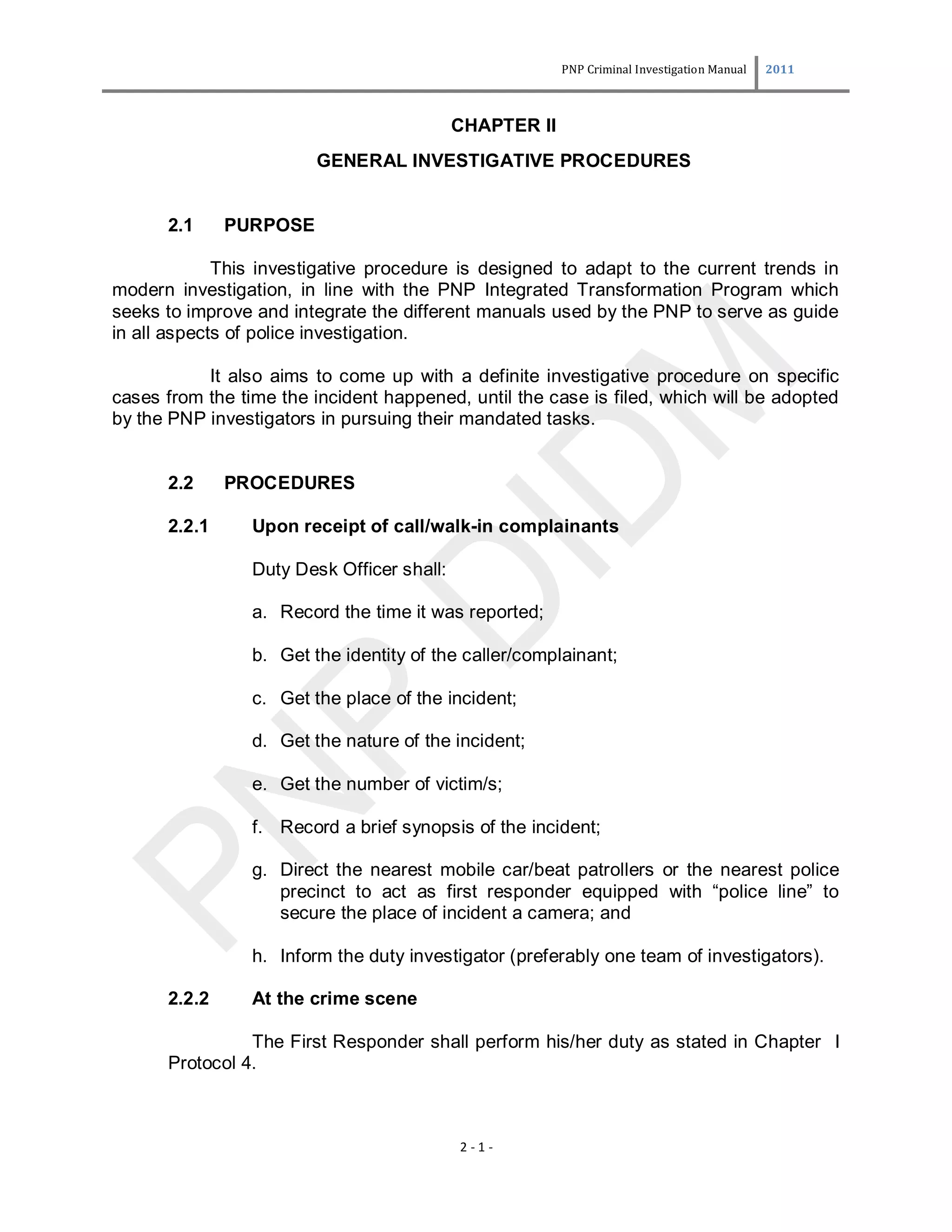 Criminal investigation manual | PDF