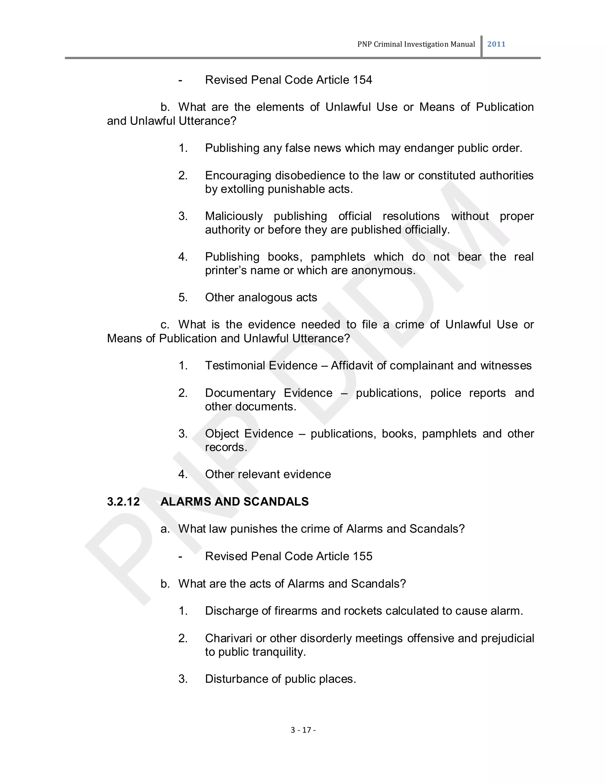 Criminal investigation manual | PDF