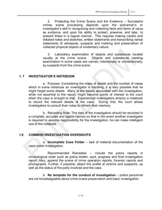 Criminal investigation manual | PDF