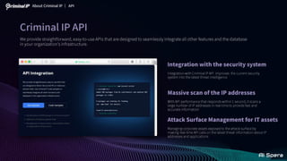 Criminal IP - Threat Intelligence Search Engine | PPT