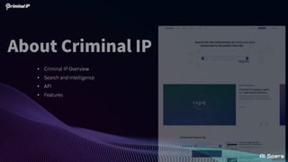 Criminal IP - Threat Intelligence Search Engine | PPT