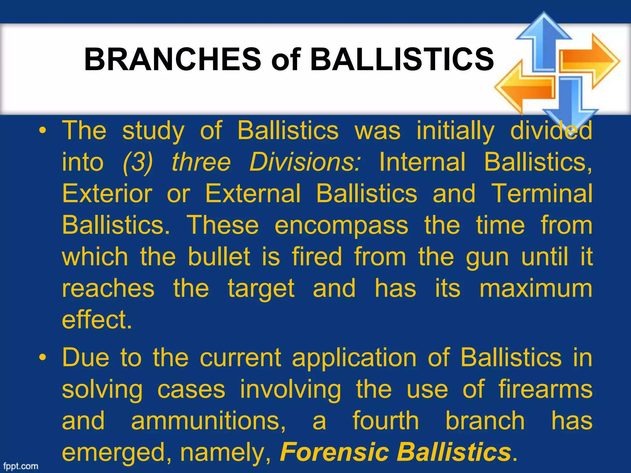 CRIMINALISTICS 3 BALLISTICS.pptx