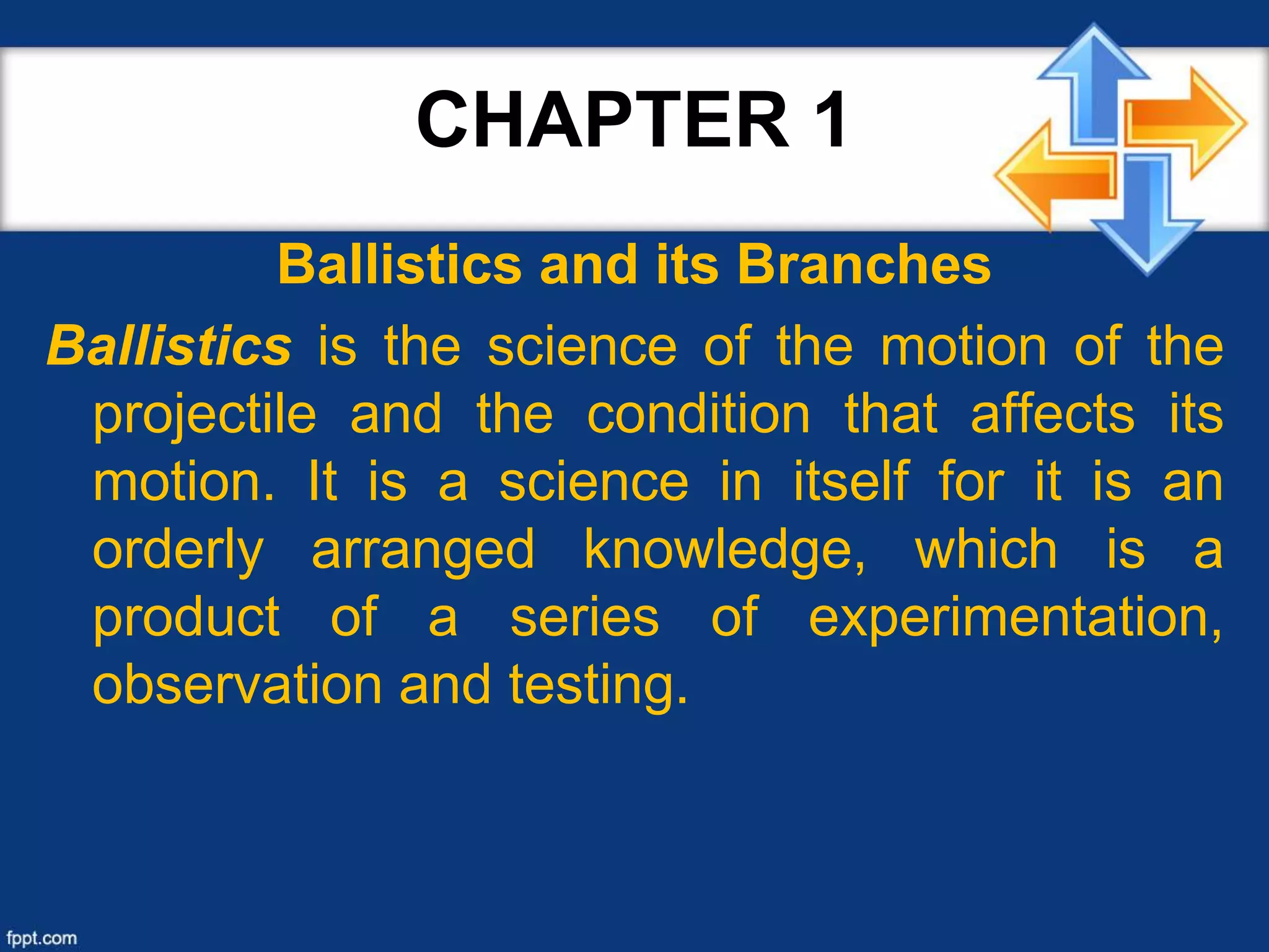 CRIMINALISTICS 3 BALLISTICS.pptx | Arms & Ammunition | Sensitive Topics