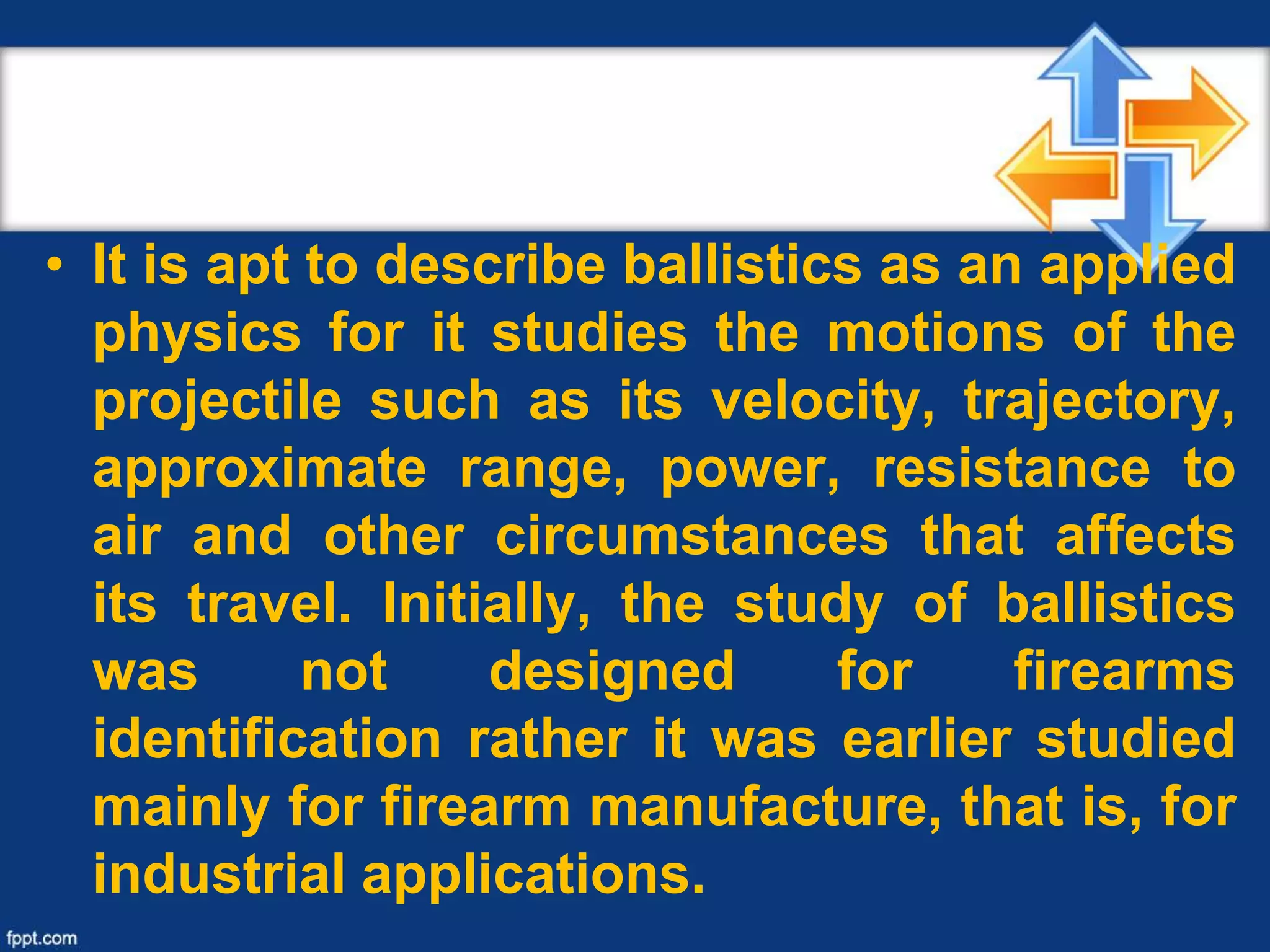 CRIMINALISTICS 3 BALLISTICS.pptx