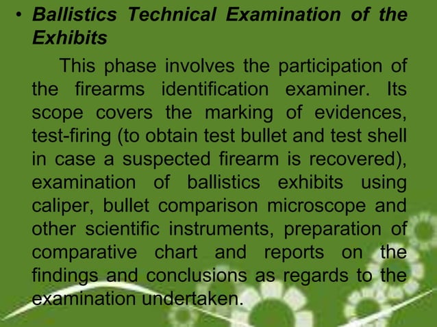 CRIMINALISTICS 3 BALLISTICS.pptx | Arms & Ammunition | Sensitive Topics