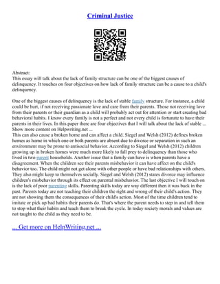 Criminal Justice | PDF