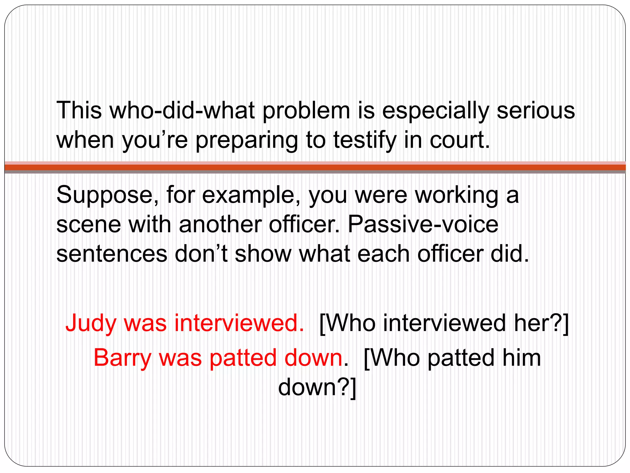 Criminal Justice 11: Active or Passive Voice? | PPTX