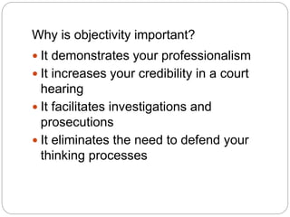 Criminal Justice 6: Objectivity | PPTX