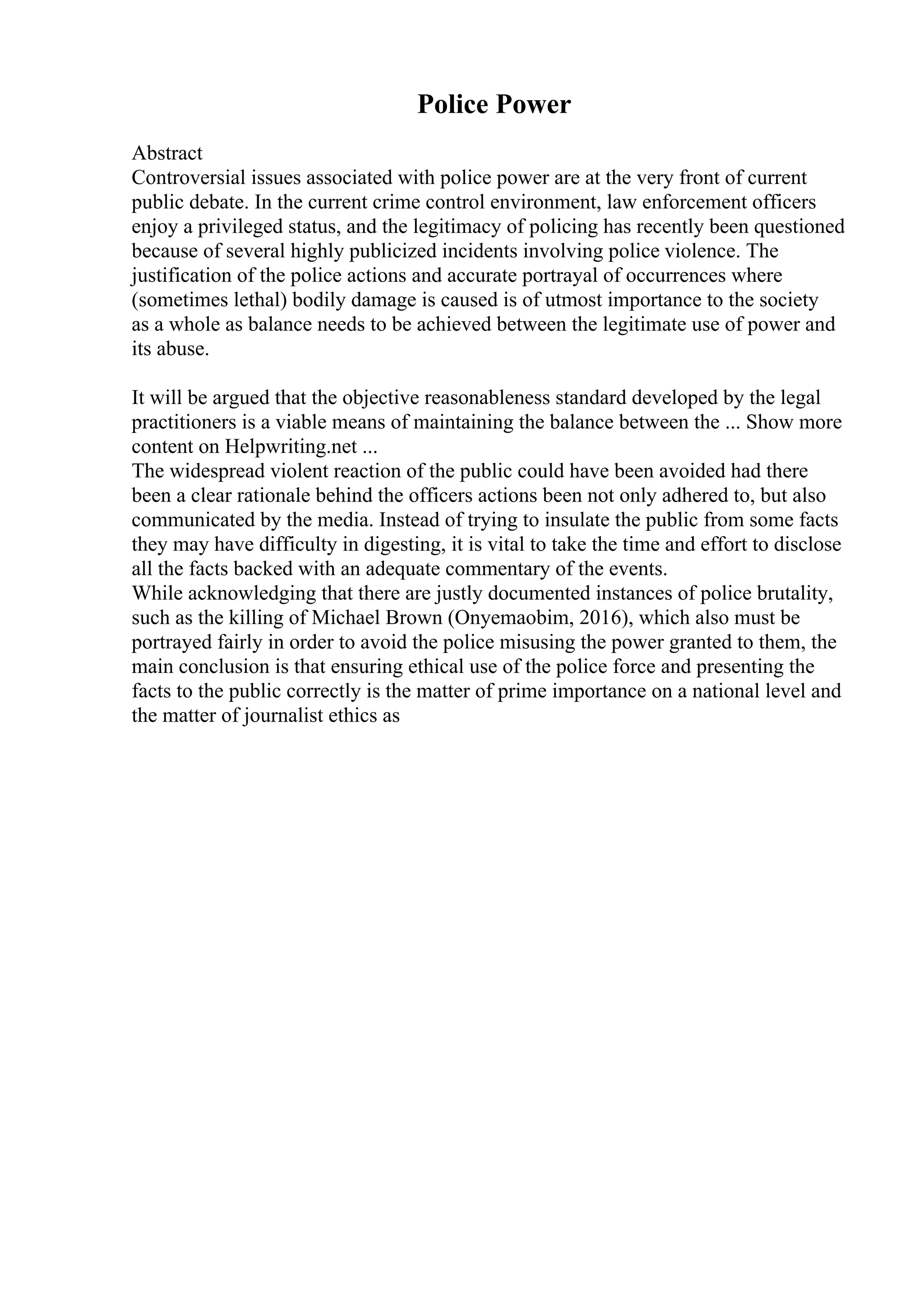 Criminal Justice Argumentative Essay Topics | PDF