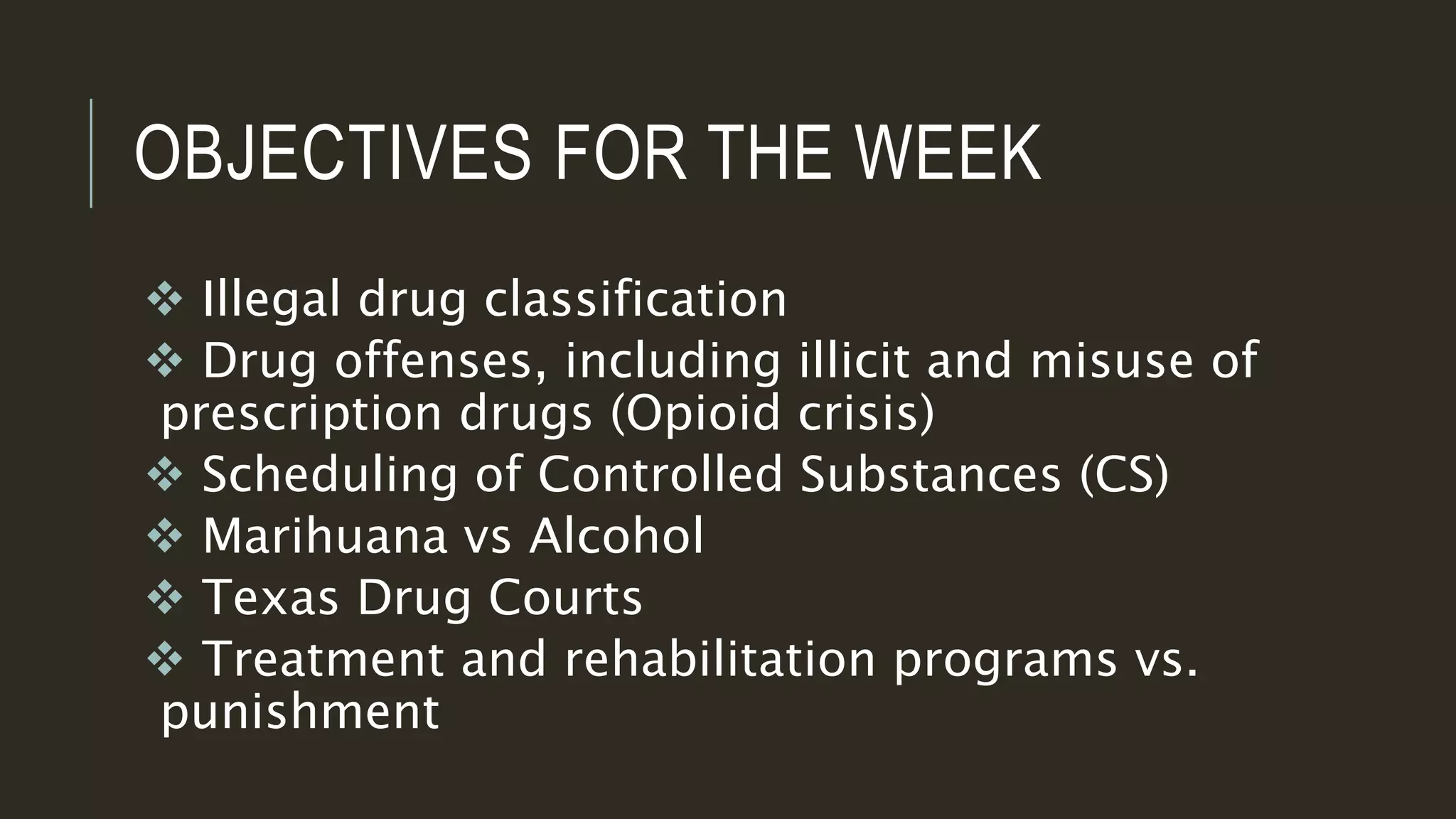 Criminal justice and drug offenses | PPTX