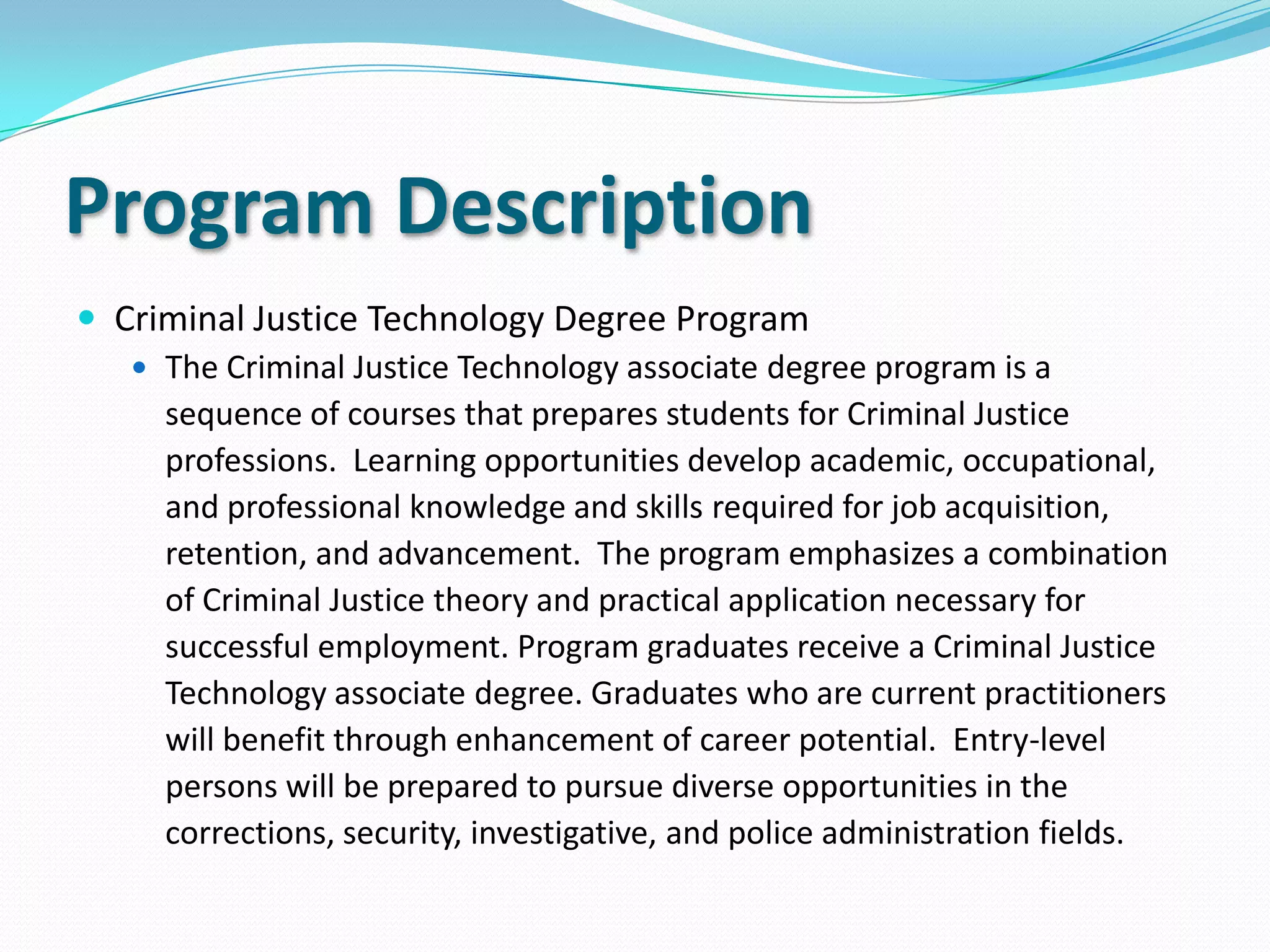 Criminal Justice Technology power point | PPTX