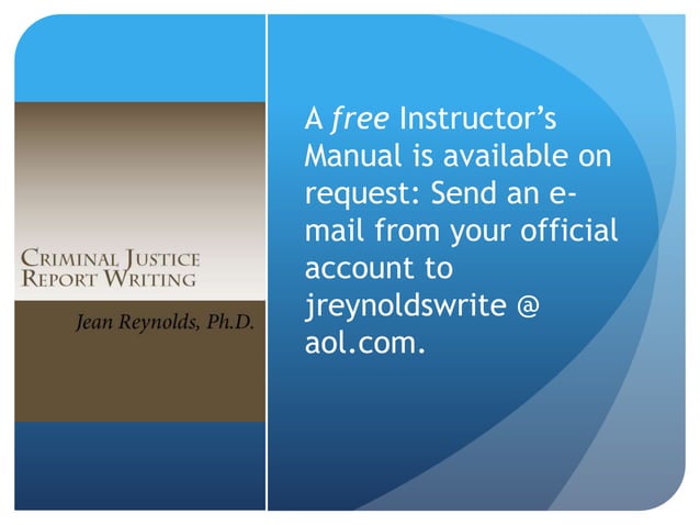 Criminal Justice Report Writing | PPT