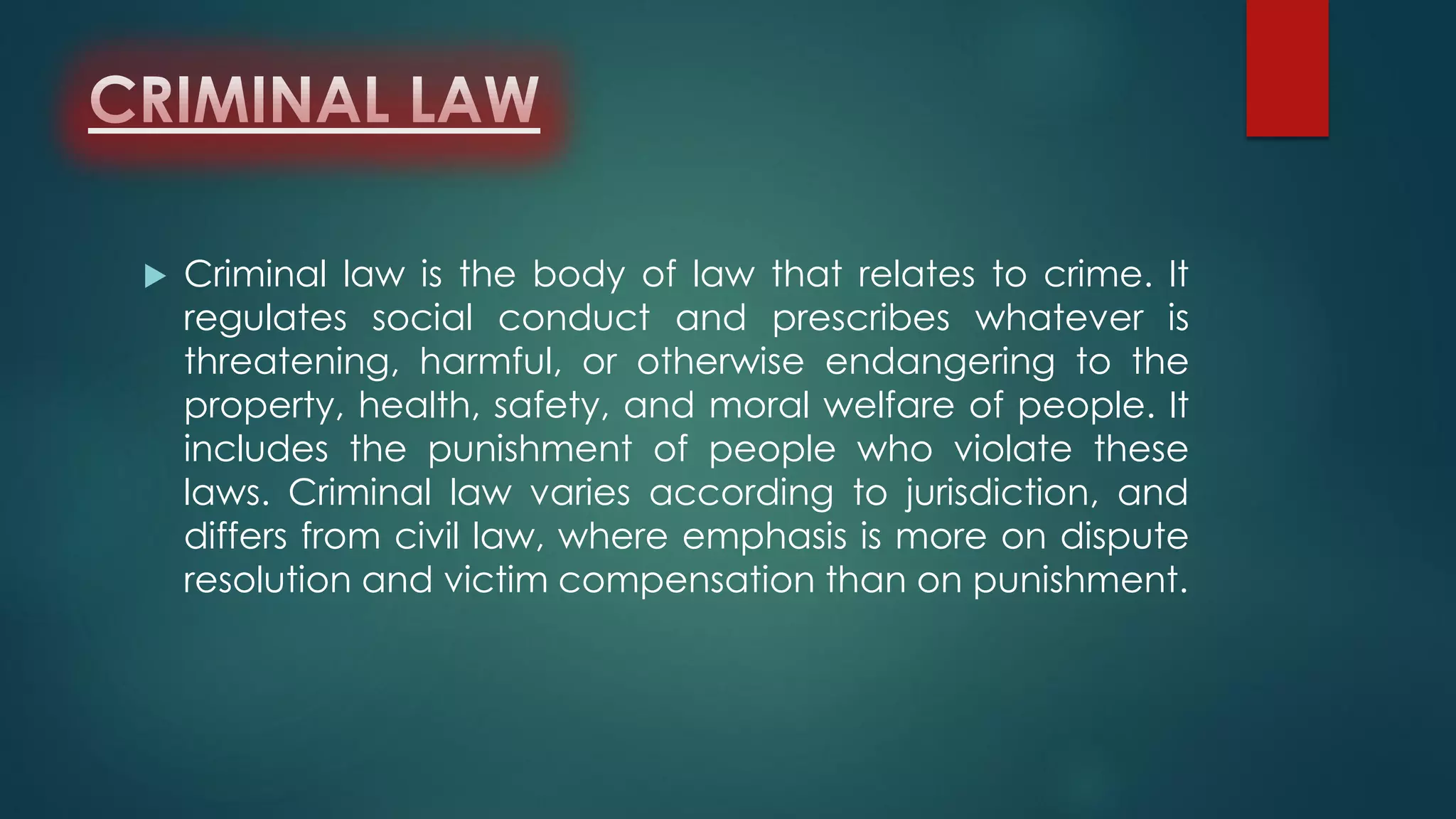 INTRODUCTION TO CRIMINAL LAW | PDF