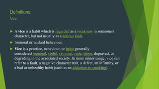 VICE SIN TORT | PPTX