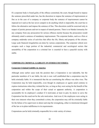 Criminal liability of company | DOCX