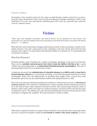Criminal poisoning | PDF | Chemistry | Science
