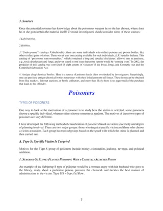Criminal poisoning | PDF | Chemistry | Science
