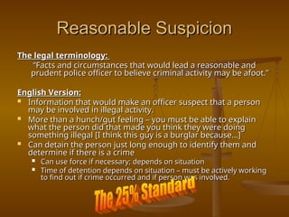 Criminal Procedures training for law enforcement | PPT