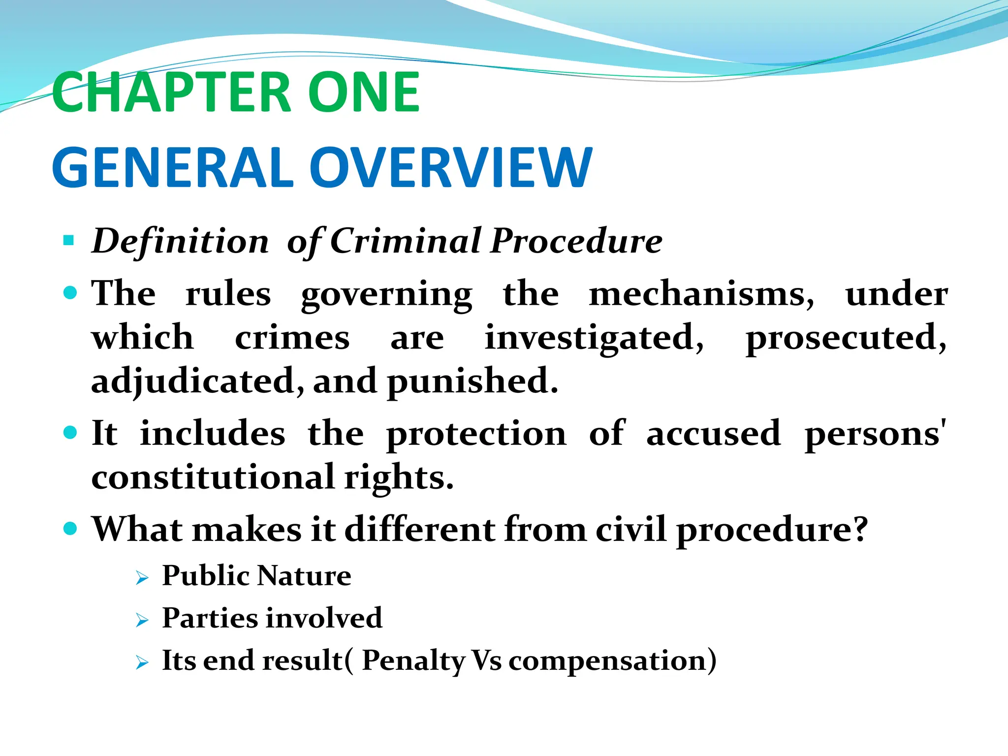 Law of criminal procedure Lecture Notes ppt | PPTX