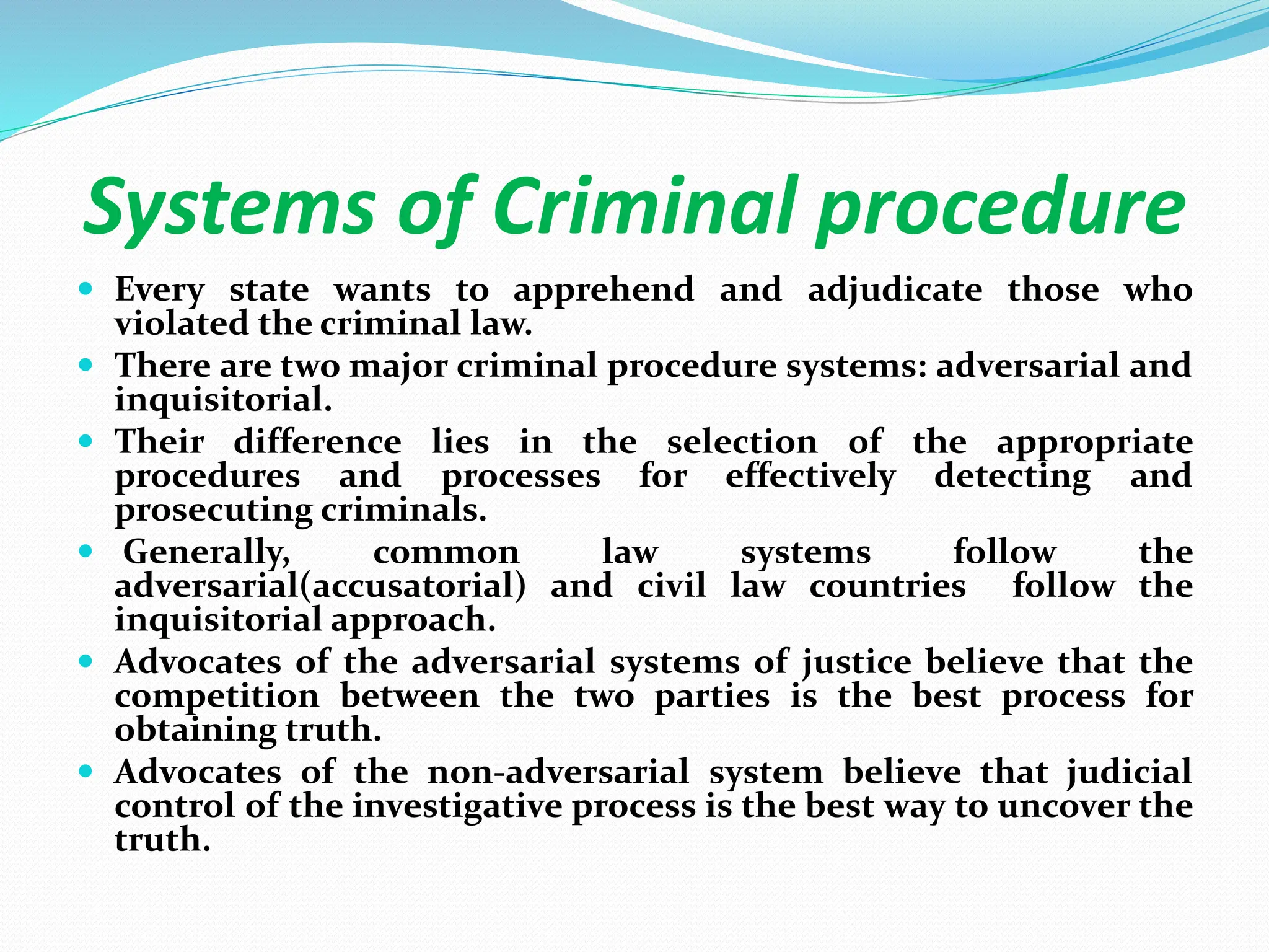 Law of criminal procedure Lecture Notes ppt | PPTX