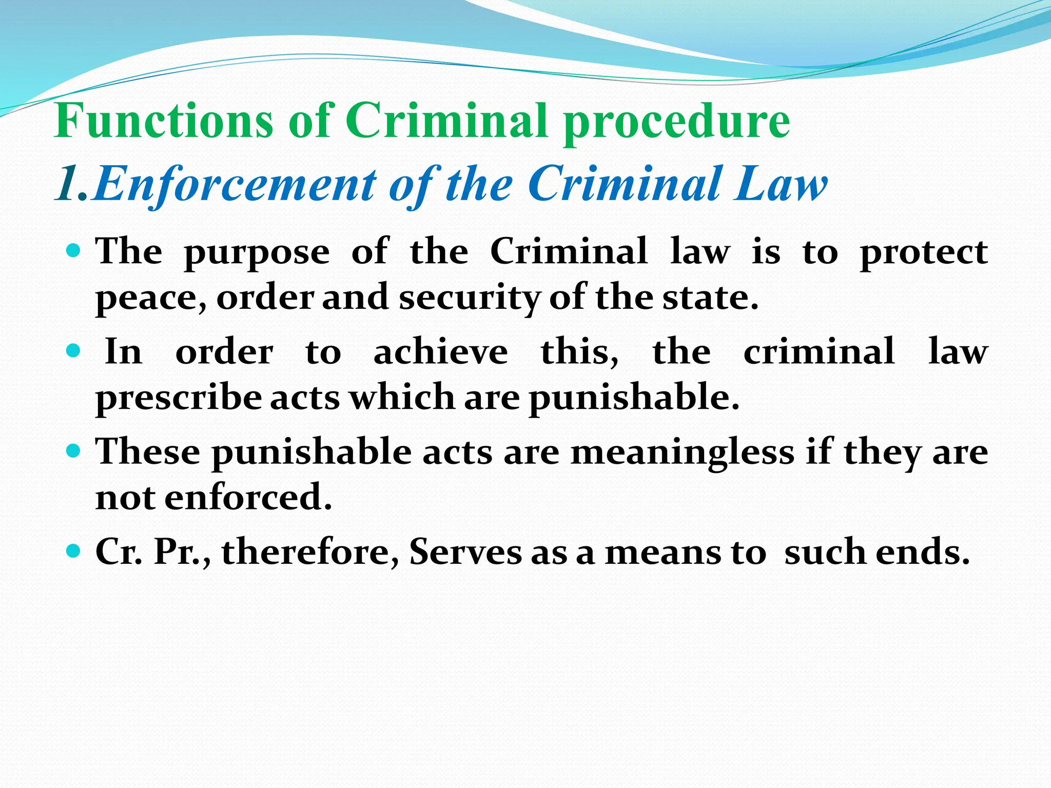 Law of criminal procedure Lecture Notes ppt | PPTX