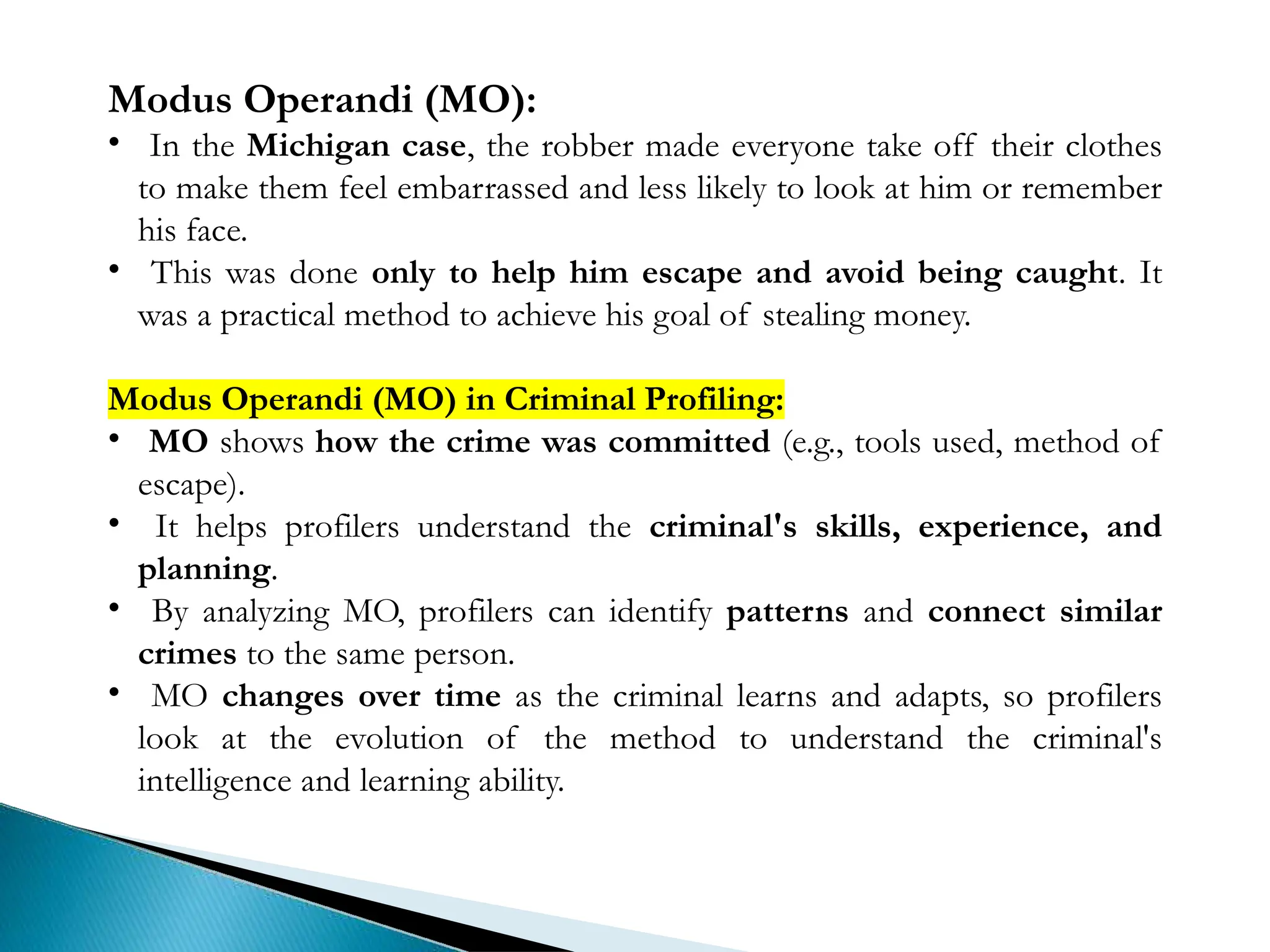 Criminal Profiling in forensic psychology pptx | PPTX