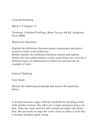 Criminal ProfilingDQ & CT Chapter 13Textbook Criminal Pro.docx