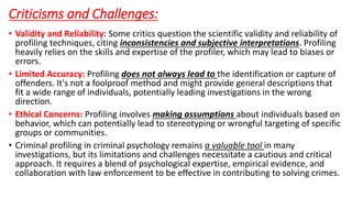 Criminal Psychology & Profiling LLB 1st SEM Cirriculum | PPTX