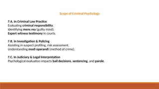 Criminal Psychology lectures.pptx. PPT ON | PPTX