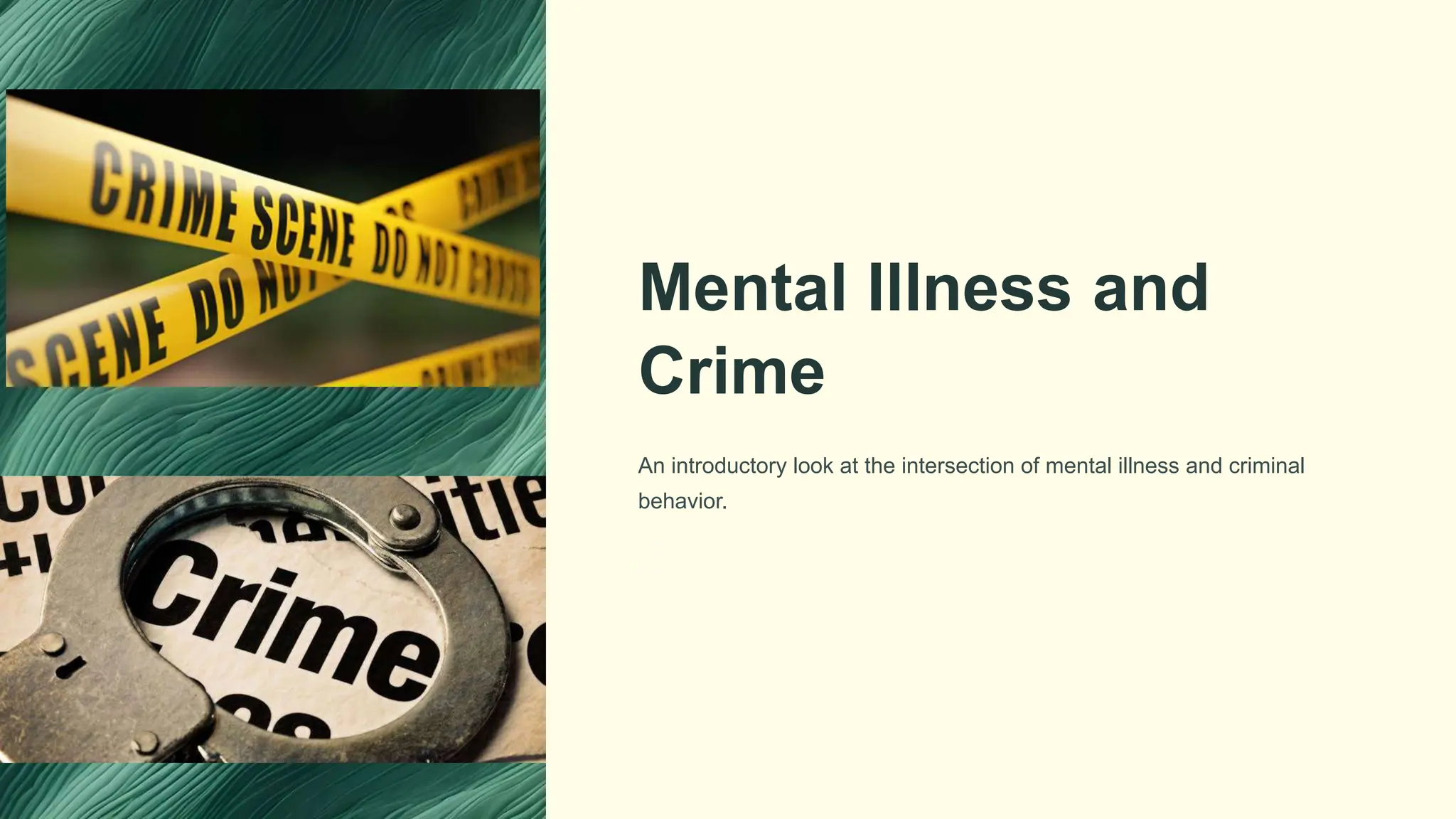 Criminal Psychology PowerPoint presentation | PPTX