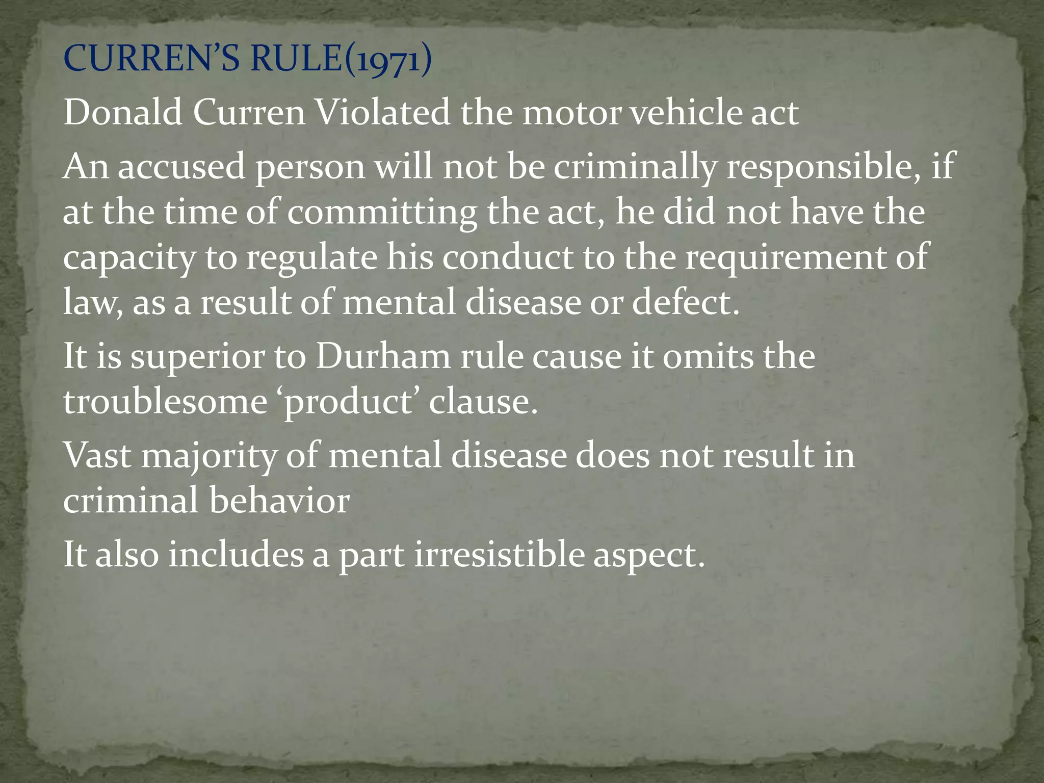 Criminal responsibility of an insane person | PPTX