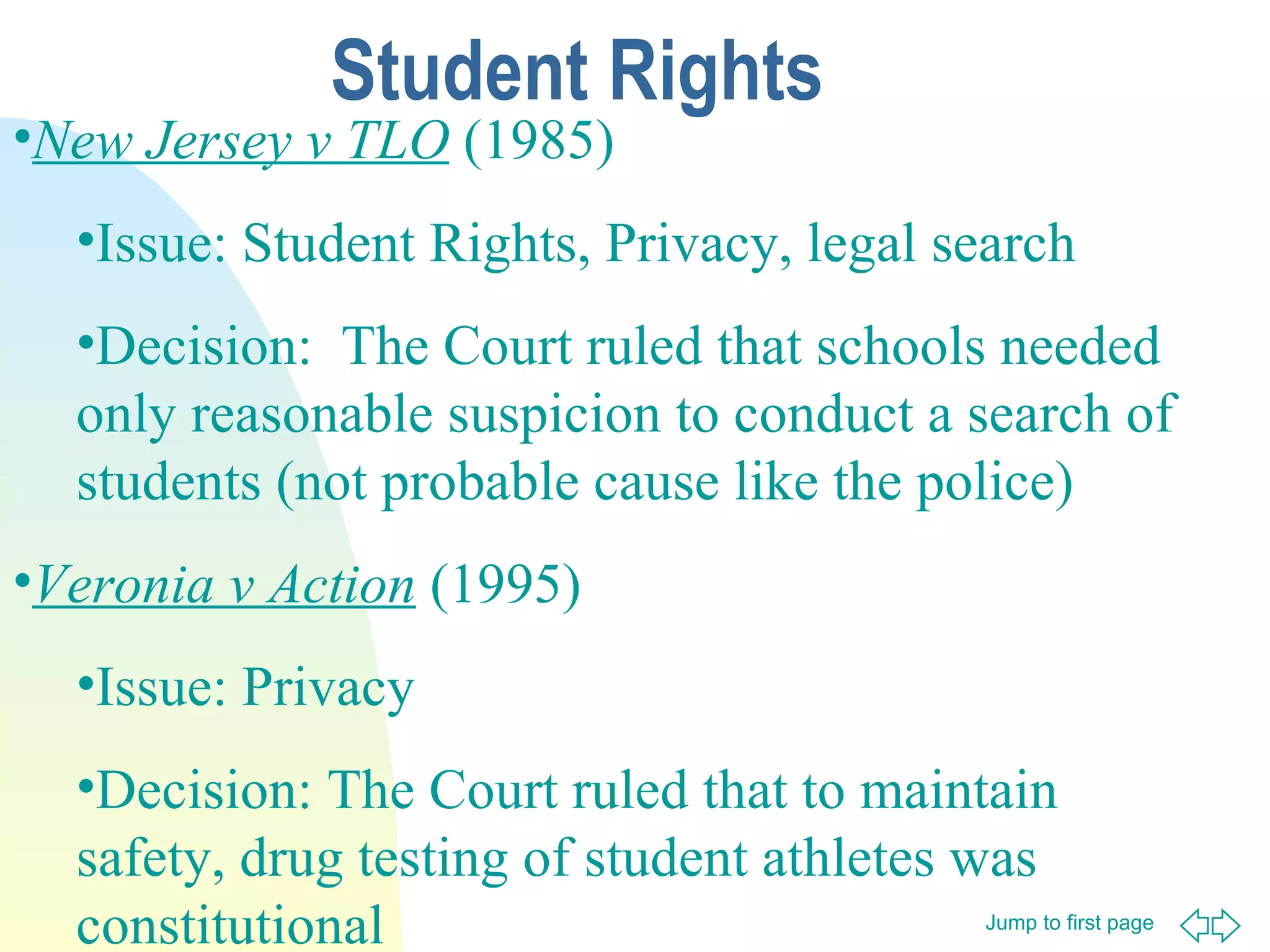 Criminal Rights Court Cases | PPT