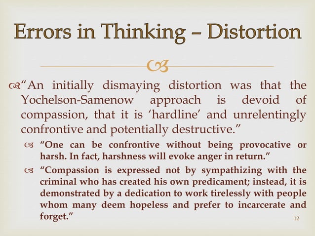 Criminal Thinking | PPTX | Crime & Harmful Acts to Individuals, Society ...