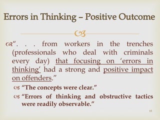 Criminal Thinking | PPTX