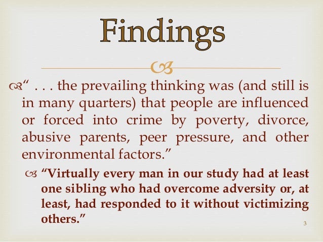 Criminal Thinking