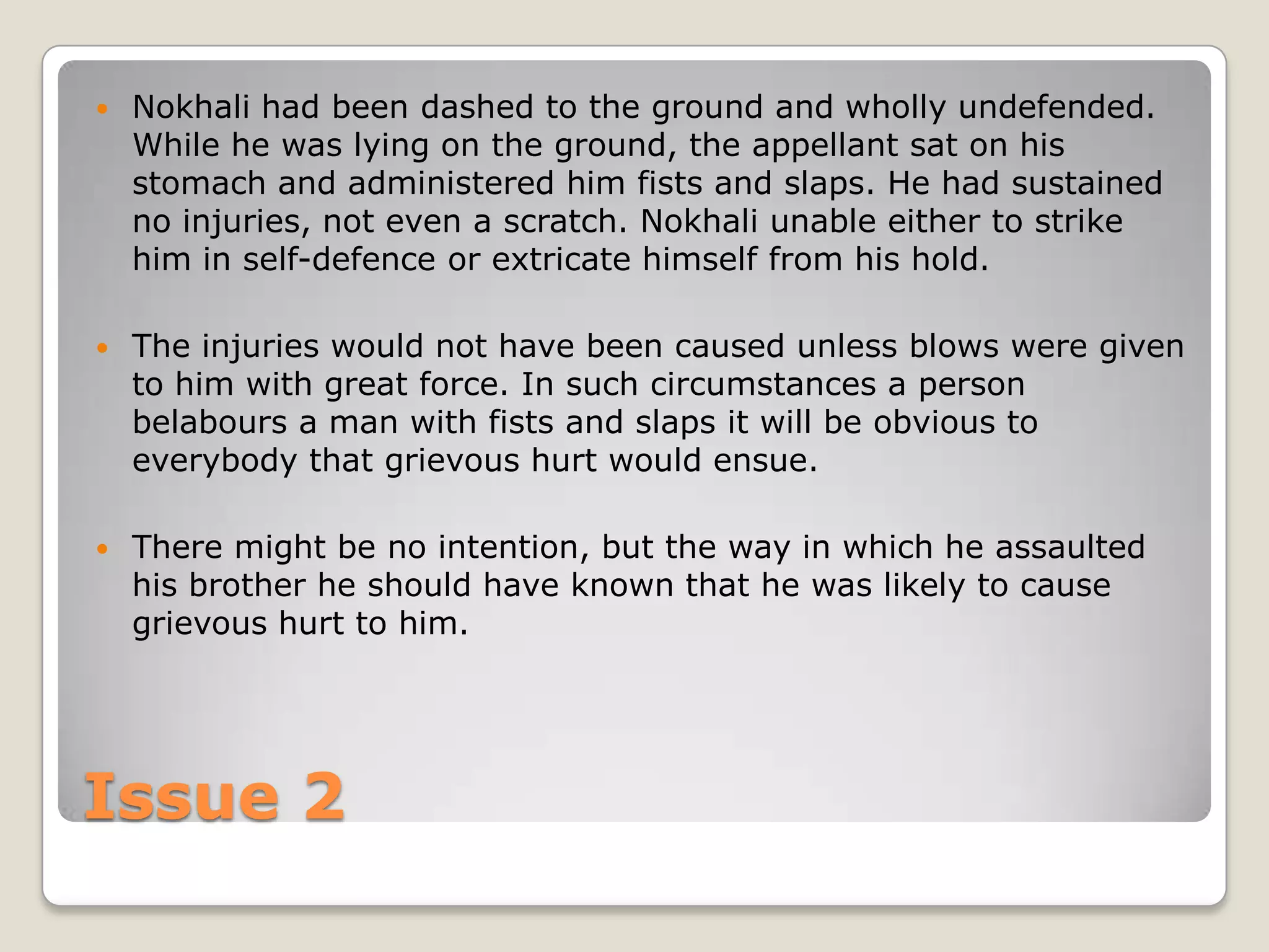 Criminal voluntarily causing grievous hurt rambaran v state | PPTX