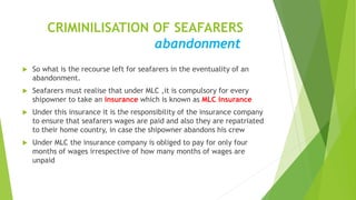 Criminilisation of seafarers | PPTX