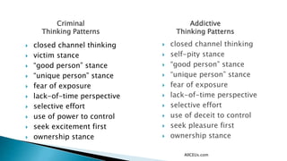 Criminogenic Thinking: Identification and Intervention | PPTX