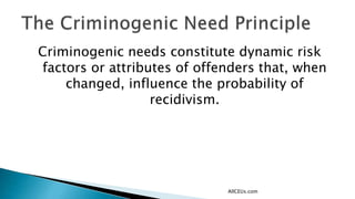 Criminogenic Thinking: Identification and Intervention | PPTX