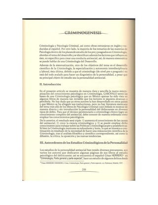 Criminología psicoanalítica, conductual y del desarrollo | PDF