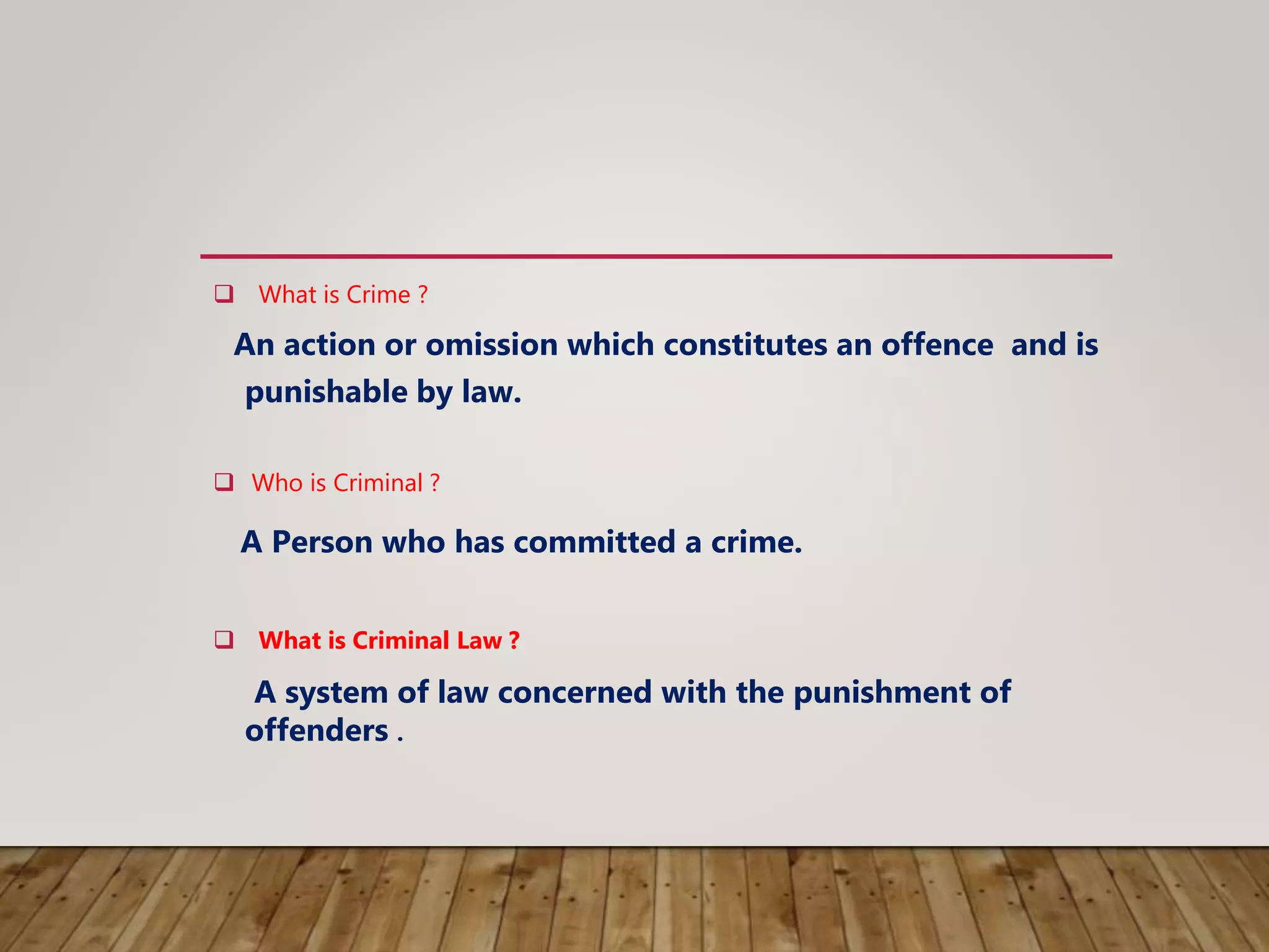 Crime, Criminal law & Criminology | PPTX