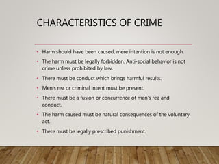 Crime, Criminal law & Criminology | PPTX