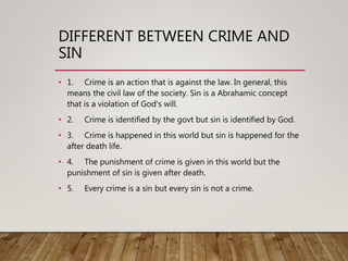 Crime, Criminal law & Criminology | PPTX