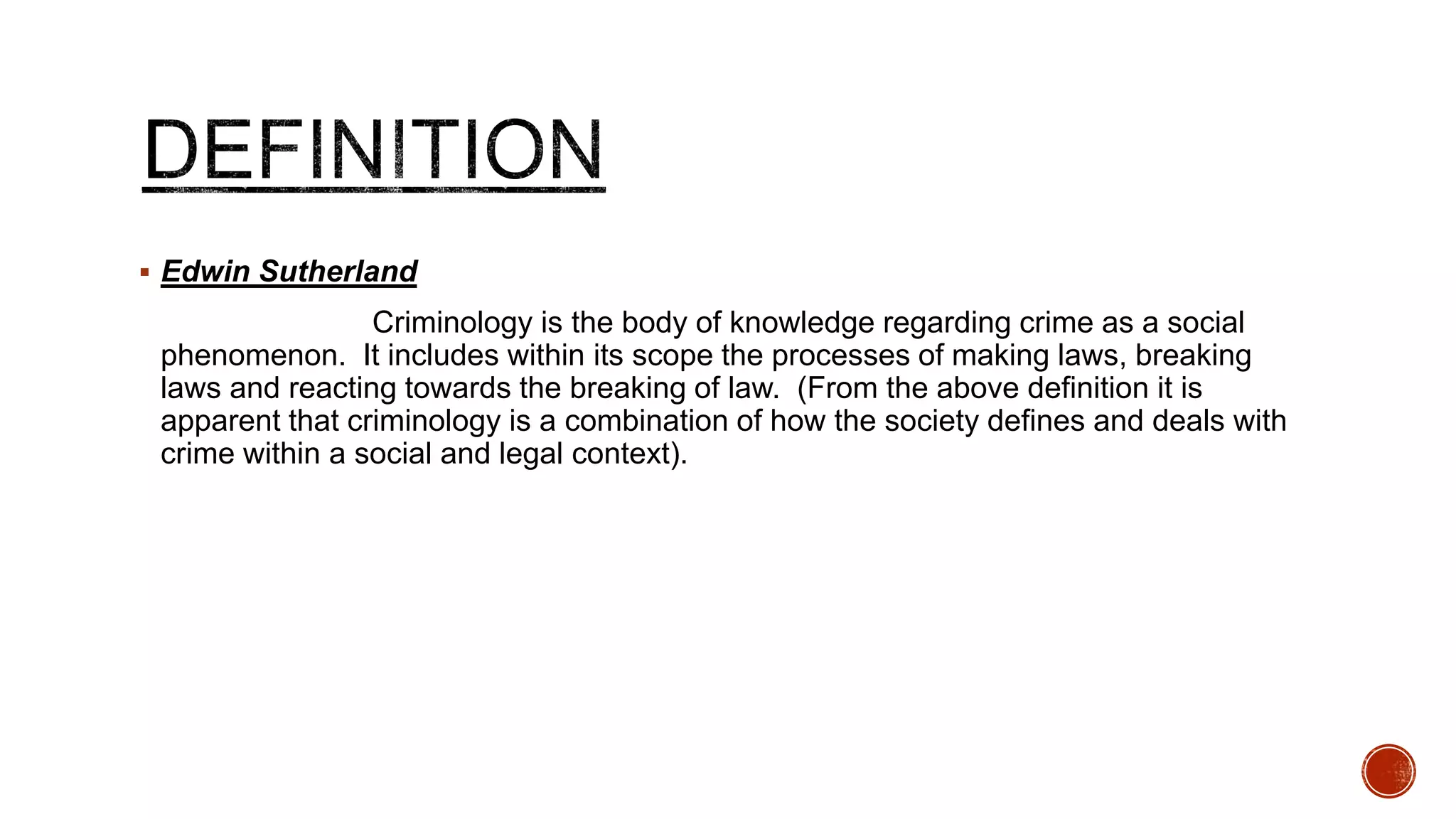 Criminology | PPTX