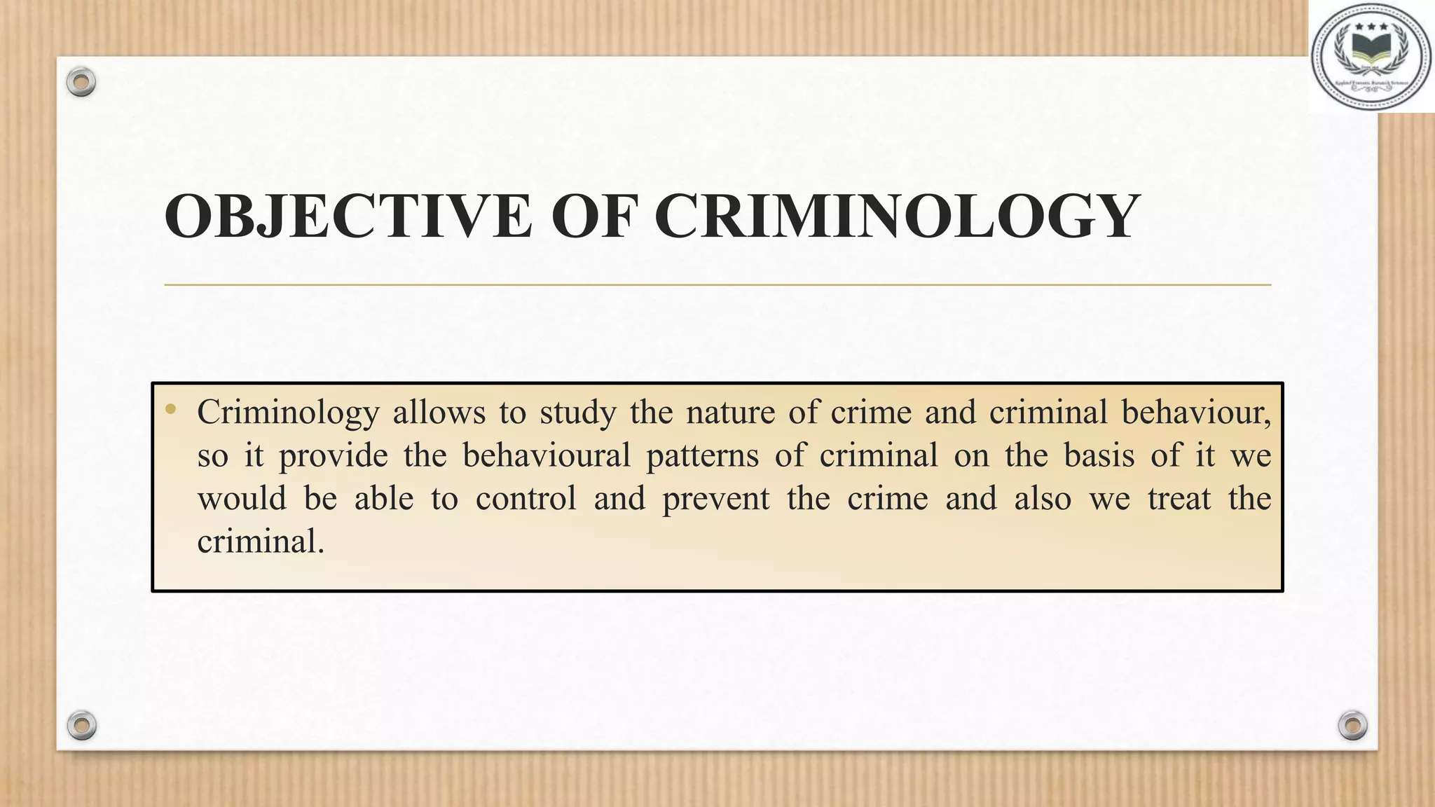 Criminology | PPTX