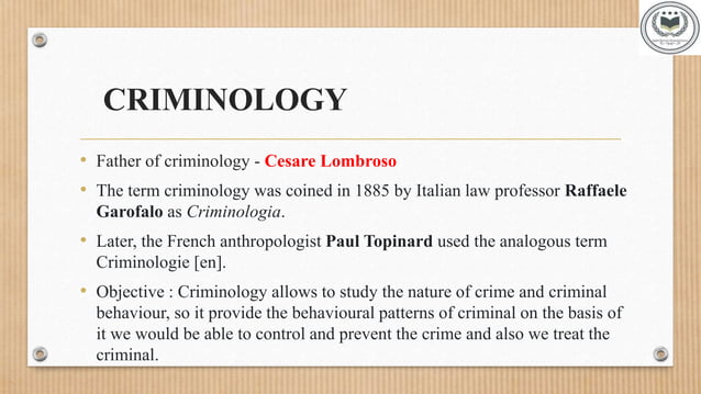Criminology | PPTX | Crime & Harmful Acts to Individuals, Society ...